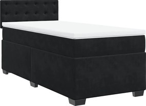 Box spring postel s matrací černá 80 x 200 cm samet 3288476
