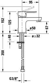Duravit DC1013002046 - Umyvadlová baterie D-CODE matná černá
