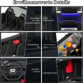 Costway 2místné dětské auto s 2,4G dálkovým ovládáním 12V dětské