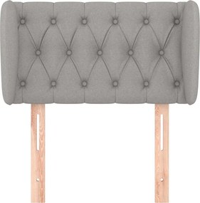 Čelo postele typu ušák světle šedé 83x23x78/88 cm textil 3117454