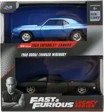Jada Rychle a zběsile Twin Pack Chevrolet Camaro 1969 a Dodge Charge W