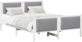 Rám postele s čelo Světle šedá 140 x 200 cm textil 3394267