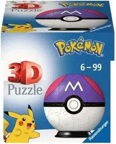 Ravensburger 3D Puzzle-Ball Pokémon: Master Ball / 54 dílků / věk od: