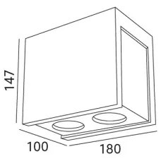 Stropní bodové svítidlo PURO CHROME 2xGU10/25W/230V
