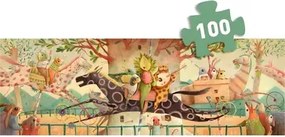 DJECO Panoramatické puzzle Skvělá jízda / 100 dílků / rozměr 97 x 33 c