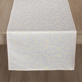 Ubrus Veba CARLO Ornament smetanová Velikost: 40x180 cm