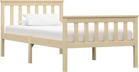 vidaXL Rám postele masivní borové dřevo 100 x 200 cm [283239] Barva: Bílá