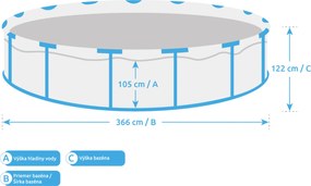 Marimex | Bazén Marimex Florida 3,66x1,22 m se zabudovaným skimmerem - motiv RATAN | 10340320