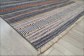 HU Vícebarevný moderní koberec Banco 1049 – šedý Rozměr: 60x110 cm