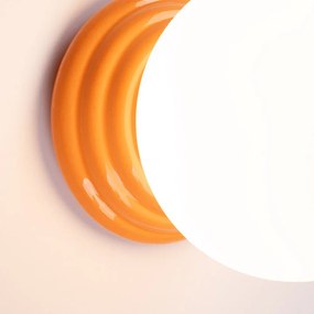Oranžové keramické nástěnné svítidlo ø 12 cm Farsa – Sollux