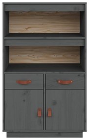 Skříň highboard šedá 67 x 40 x 108,5 cm masivní borové dřevo,  820159