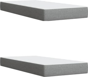 Box spring postel s matrací světle šedá 200 x 200 cm textil 3290609