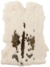 Bílo-hnědá králičí kůže Rabbi - 30*40cm