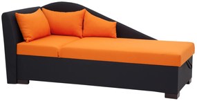 Kvalitní pohovka/postel Silva, oranžová Roh: Orientace rohu Pravý roh