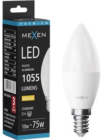Mexen Nova LED žárovka E14, C37, 10W, Teplá - 3000K, 1055 lm - L102-E14-1030-01