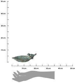 Zapichovací napajedlo pro ptáky Karla Leaf, 98x20x14 cm, litina, zelená
