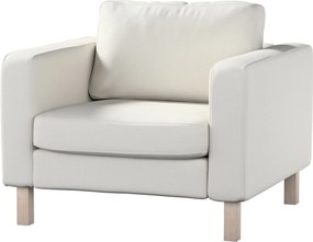 Potah na křeslo IKEA Karlstad, krátký barva šedá látka pletený vzor