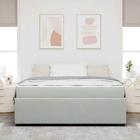 Rám postele Světle šedá 180 x 200 cm textil 3398425
