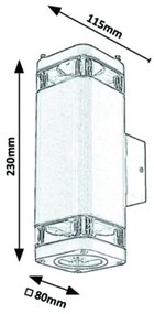 Rabalux - Venkovní nástěnné svítidlo 2xGU10/25W/230V IP44 černá