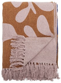 Bloomingville Přehoz z recyklované bavlny Atle Brown 130 x 160 cm, multi barva, textil