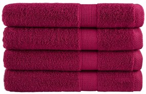 Prémiové saunové osušky SOLUND 4 ks bordó 80x200 cm 600 g/m² 137219
