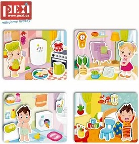 Pexi Velcro skládačky - Domov / od 12 měsíců