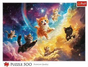 TREFL Puzzle Vesmírné kočky / 500 dílků / 48 x 34 cm