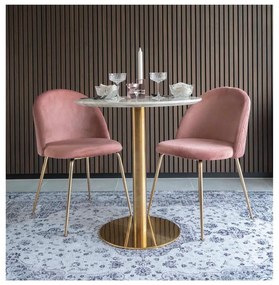Kulatý jídelní stůl s deskou v dekoru mramoru ø 70 cm Bolzano – House Nordic