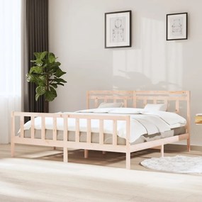 Rám postele masivní dřevo 200 x 200 cm,  3100978