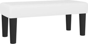 Box spring postel s matrací bílá 90x200 cm umělá kůže 3137522