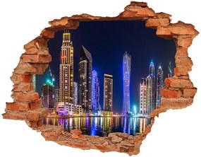 Wallmuralia Nálepka fototapeta 3D výhled Dubaj noc 90x70 cm