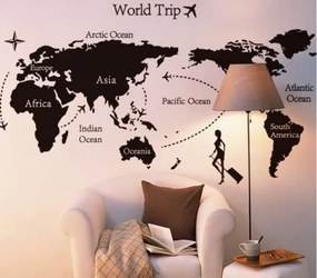 Samolepka Mapa světa