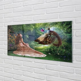 Skleněný panel Bažant female forest 100x50 cm