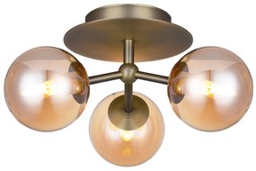 Halo Design 740178 stropní svítidlo Atom jantar/mosaz, 3L, ø26cm