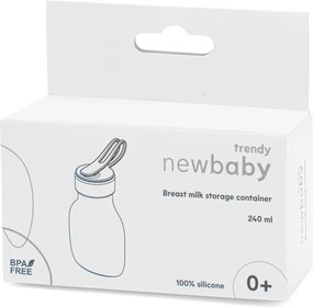 Silikonová lahvička na mateřské mléko New Baby modrá