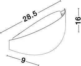 Nástěnné LED svítidlo NOVA LUCE ASTRID 20W 3000K 9128320