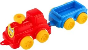 TEDDIES Vláček s vagonkem / Model vláčku / plast / 41 cm / 2 barvy / 1