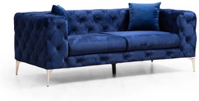 Designová sedačka Rococo 197 cm tmavě modrá