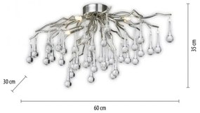 Paul Neuhaus 8090-55 - Přisazený lustr ICICLE 4xG9/40W/230V 30x60 cm chrom