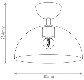 Alora Mood ALM-JUDE-SF-MB-CL-Strop. svítidlo JUDE 1xE27/60W/230V pr.30,5cm černá