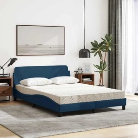 Postel s matrací Dover modrá 140 x 200 cm textil 3208410