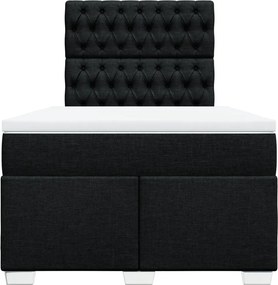 Box spring postel s matrací černá 120x190 cm textil 3292736