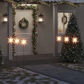 vidaXL Svítící vánoční hvězdy s hroty 3 ks LED skládací 35 cm [356199] Barva: Bílá