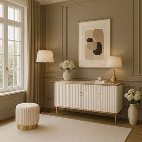 Komoda Stilig ST313 160 cm bílá/zlatá