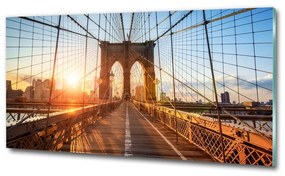 Wallmuralia Moderní skleněný obraz z fotografie Brooklynský most 100x50