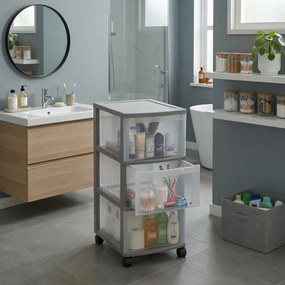 SUNDIS Úložný box se 3 zásuvkami, antracit, OFFICEMIX - MAXI