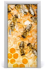 Samolepící fototapeta na dveře Pracující včely 85x205 cm