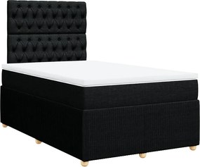 Box spring postel s matrací černá 120x190 cm textil 3294304