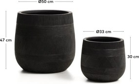 Betonové obaly na květináče v sadě 2 ks ø 50 cm Tival – Kave Home