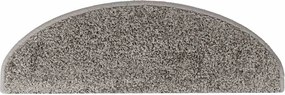 Schodové rohože 10 ks 65 x 21 x 4 cm šedé, půlkulaté, velké 149799